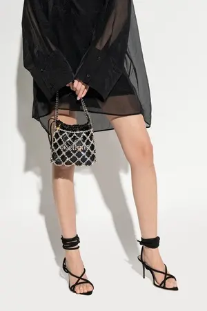 Off-White Embellished Drawstring Tote Bag