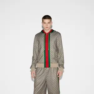 Gucci Monogrammed Zip-up Jacket - Beige/ebony