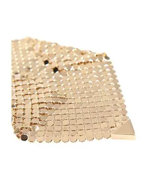 Rabanne Gold Chain Mesh Drop Earrings - Yellow
