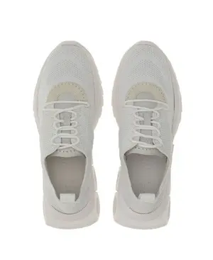 FERRAGAMO Gancini Plaque Lace-up Sneakers - Gray