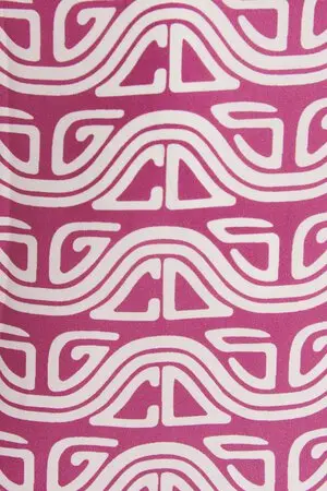 Gcds Waved Logo Printed Buttoned Shirt - Pink