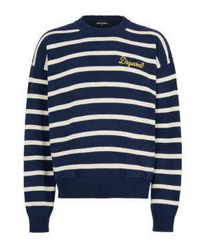Dsquared2 Striped Embroidered Logo Jumper