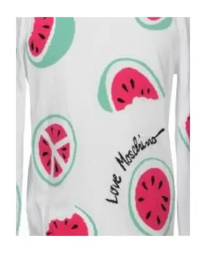 Moschino Watermelon Print Crewneck Sweater