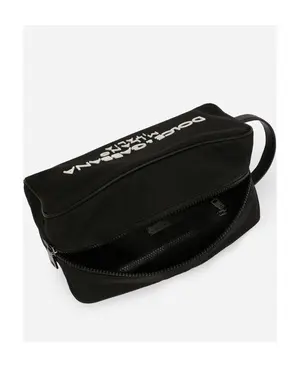Dolce & Gabbana Dolce Gabbana Logo Printed Beauty Case - Black