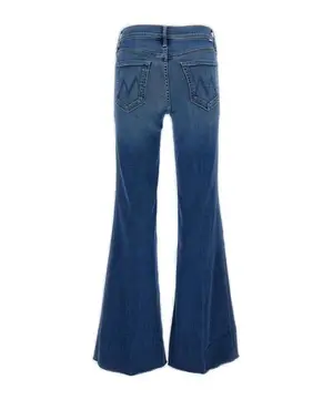 MOTHER Lil Doozy Fray Flared Jeans - Blue