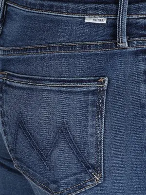 MOTHER Lil Doozy Fray Flared Jeans - Blue