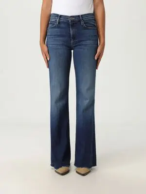 MOTHER Lil Doozy Fray Flared Jeans - Blue