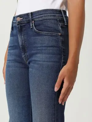 MOTHER Lil Doozy Fray Flared Jeans - Blue