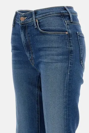 MOTHER Lil Doozy Fray Flared Jeans - Blue