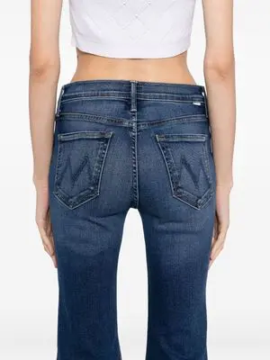 MOTHER Lil Doozy Fray Flared Jeans - Blue