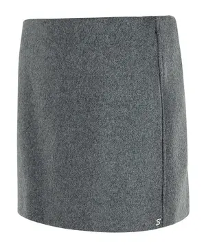 Sportmax Darted Wool Skirt - Grey