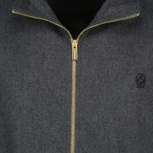 Drole De Monsieur High Neck Zipped Jacket - Grey