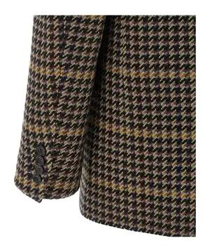 Saint Laurent Double-breasted Houndstooth Blazer