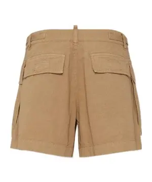Dsquared2 Icon-printed Mid-rise Cargo Shorts - Khaki