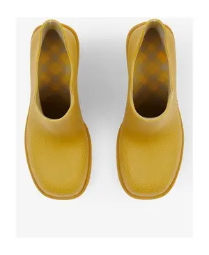 Burberry Marsh Slip-on Ankle Boots With Checked Lining - Yellow