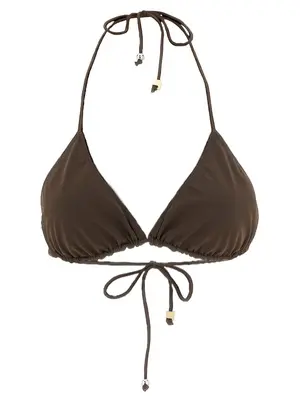 Jacquemus Triangle Bikini Top - Brown