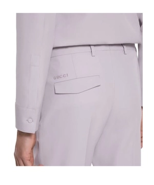 Gucci Straight Leg Gabardine Trousers