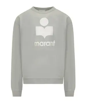 Isabel Marant Étoile Mike Flocked-logo Sweatshirt - Gray