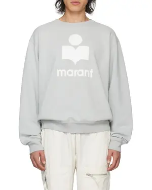 Isabel Marant Étoile Mike Flocked-logo Sweatshirt - Gray