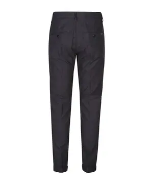 DONDUP Cuffed Cotton Pants - Black