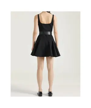 Givenchy Square Neck Fluted Mini Dress