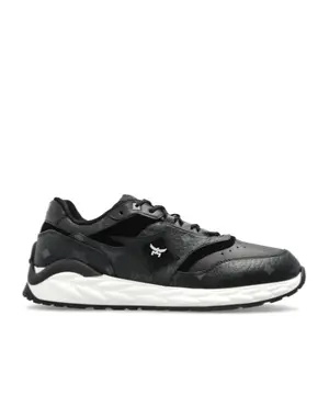 Mcm Round Toe Lace-up Sneakers - Black