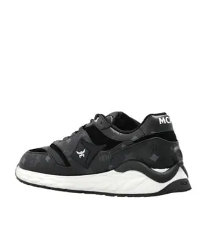 Mcm Round Toe Lace-up Sneakers - Black