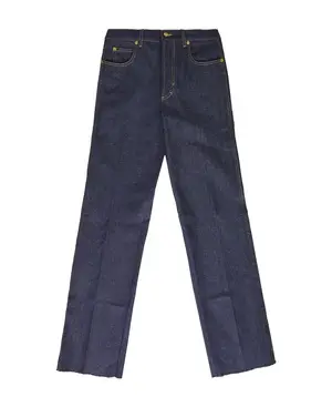 Gucci Logo Patch Straight-leg Jeans - Dark Blue