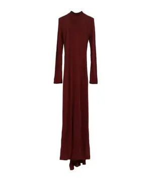 Alaïa Alaia Draped Soft Jersey Maxi Dress Brown
