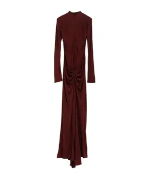 Alaïa Draped Soft Jersey Maxi Dress - Brown