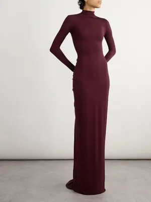 Alaïa Draped Soft Jersey Maxi Dress - No