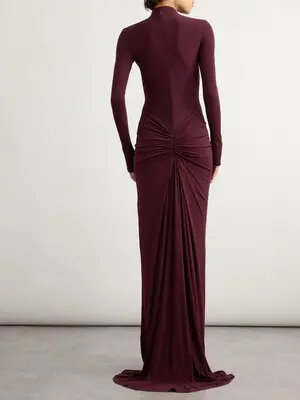 Alaïa Draped Soft Jersey Maxi Dress - No