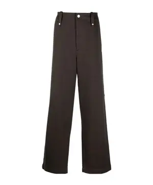 Burberry Straight Leg Loose Fit Trousers - Black