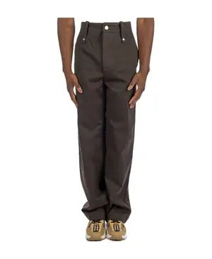 Burberry Straight Leg Loose Fit Trousers - Black
