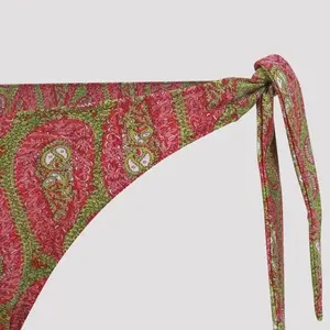 Etro Paisley Foliage Motif Halterneck Bikini