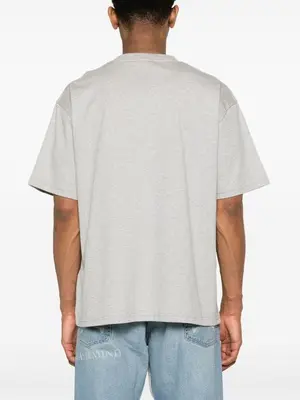 Gcds Logo Embroidered Crewneck T-shirt - Gray