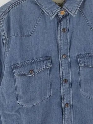 BELLEROSE Long-sleeved Shirt With Pockets And Logo Detail - Blue