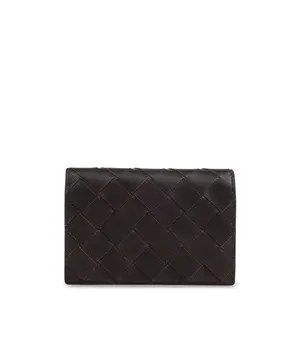 Bottega Veneta Intrecciato Business Card Case - Brown