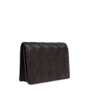 Bottega Veneta Intrecciato Business Card Case - Brown