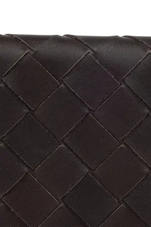Bottega Veneta Intrecciato Business Card Case - Brown