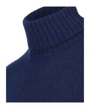 DRUMOHR Ribbed Turtleneck Sweater - Blue