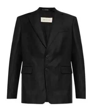 Dries Van Noten Long-sleeved Suit Coat - Black