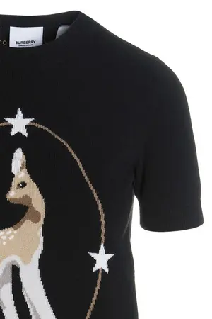 Burberry Deer Intarsia Wool-cashmere Top