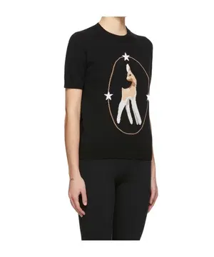 Burberry Deer Intarsia Wool-cashmere Top