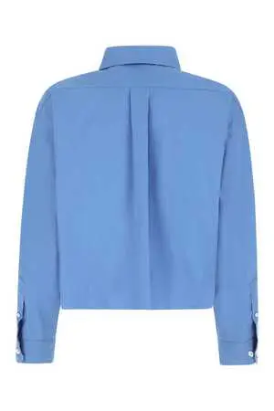 Miu Miu Logo Embroidered Buttoned Shirt