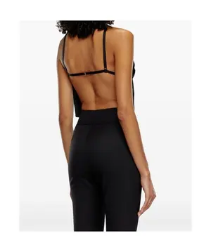 DIESEL® Logo Plaque Top With Thin Straps And Cut-out Detail