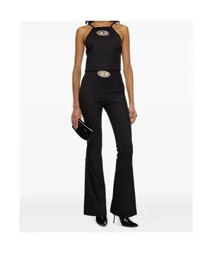 DIESEL® Logo Plaque Top With Thin Straps And Cut-out Detail