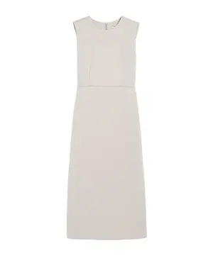 Max Mara Sleeveless Midi Dress With Waist Seams And Back Slit