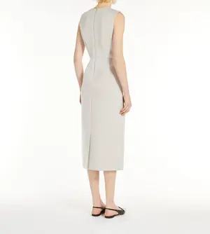 Max Mara Sleeveless Midi Dress With Waist Seams And Back Slit