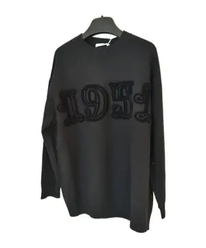 Max Mara Ribbed Knit Long Sleeve Sweater With Appliqué Detail - Black